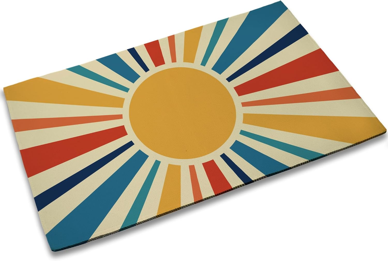 Welcome Retro Sun Doormat Indoor Outdoor Patio Door Mats Non-Slip ...