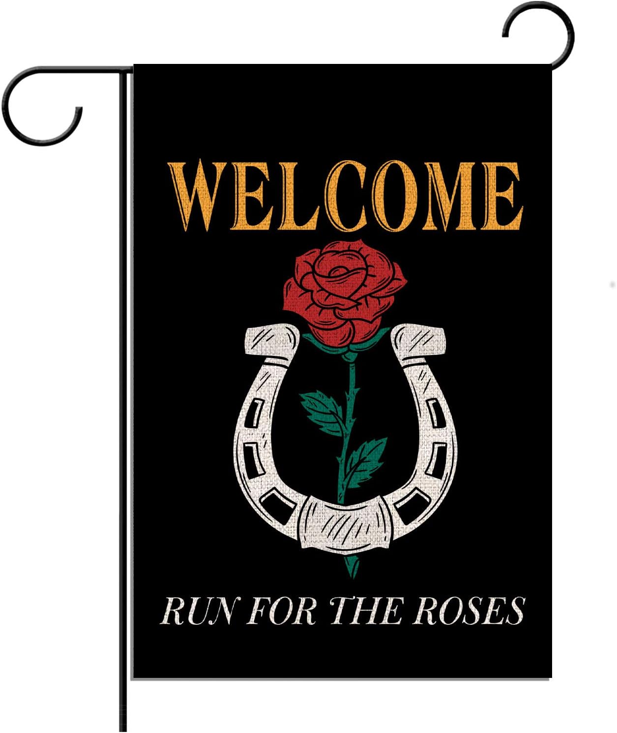 Welcome Run for The Roses Garden Flag Kentucky Derby Jockey Yard ...