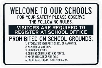 Welcome To Our Schools For Your Please Observe The Following Warning ...