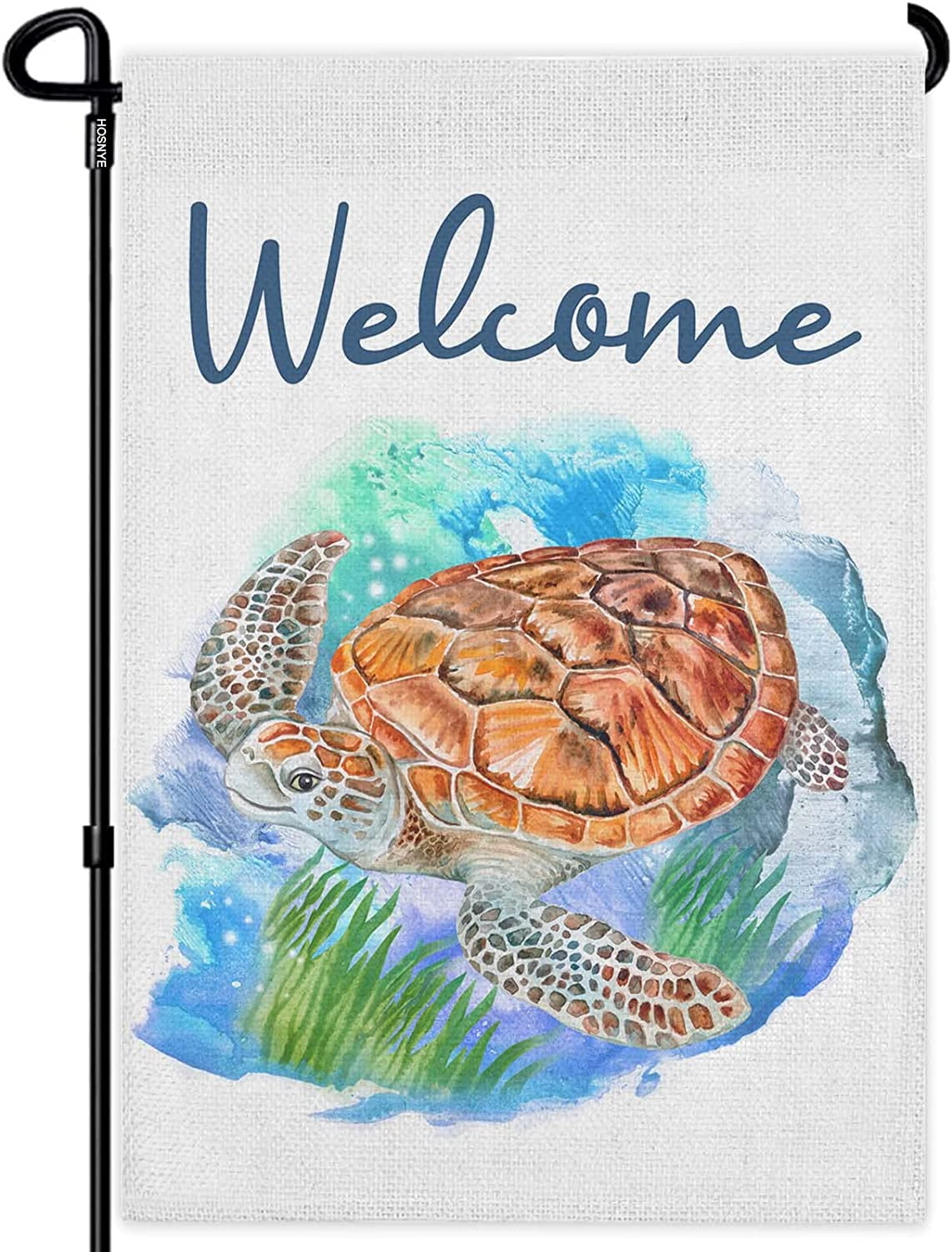 Welcome Sea Turtle Garden Flags Double Sided Yard Flags Tropical Ocean ...