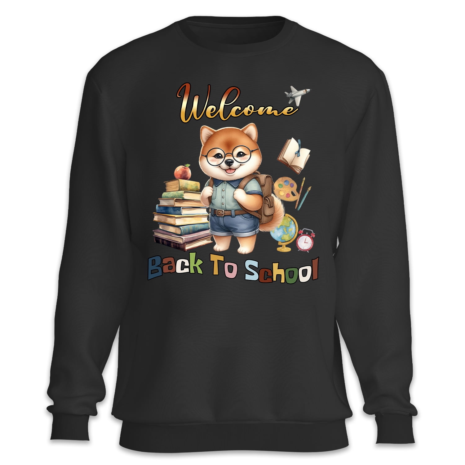 Welcome Shiba Inu Back to School Vintage Retro Sweatshirt Unisex Merch ...
