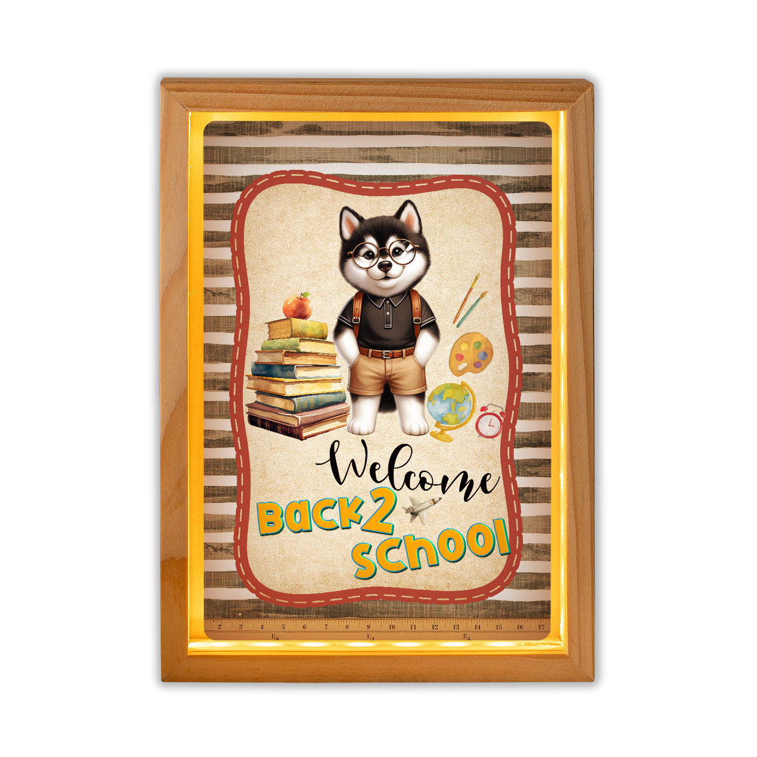 Welcome Siberian Husky Back to School Vintage Retro Acrylic Plaque with ...
