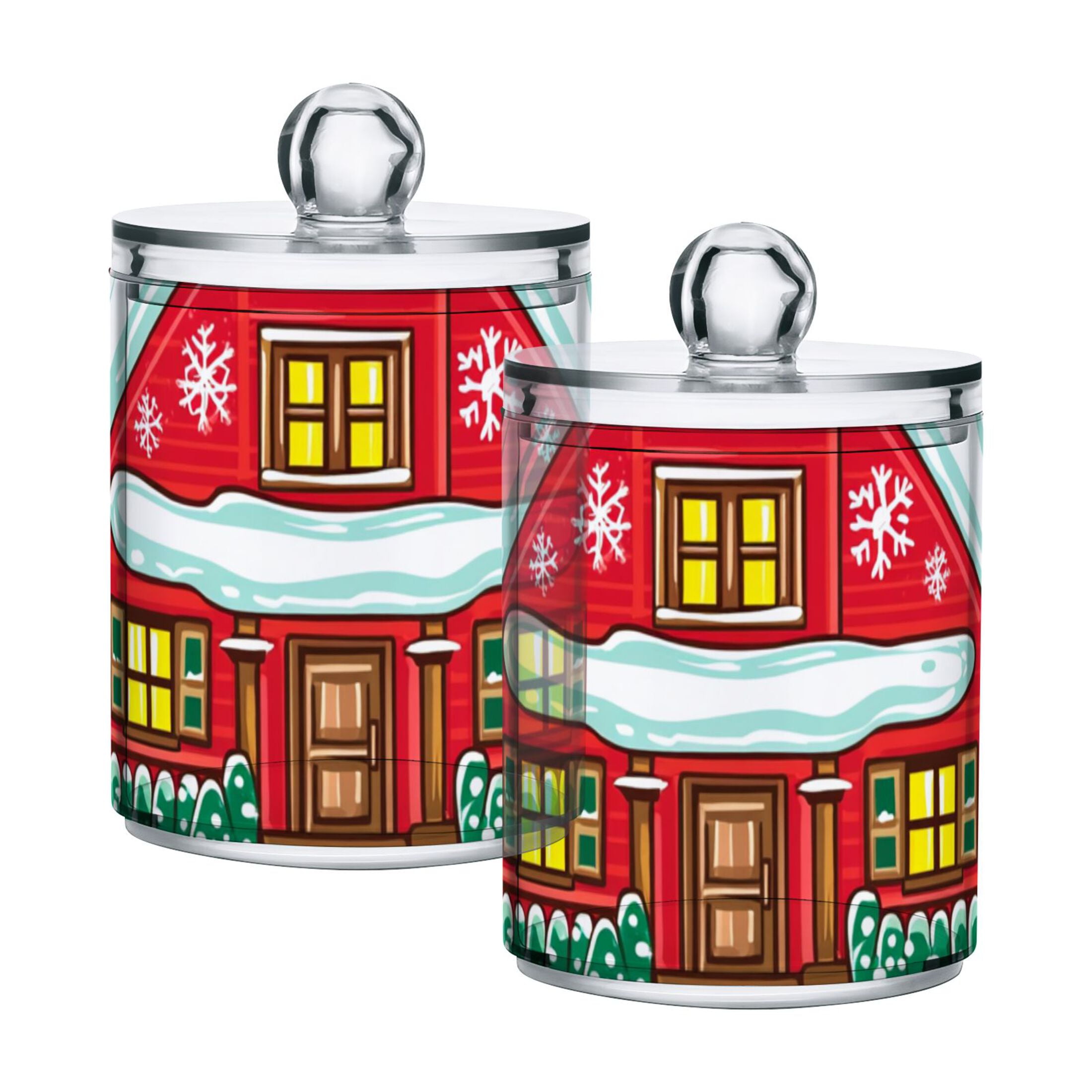 Welcome Sign Christmas Style Translucent Plastic Cans Storage Canisters ...