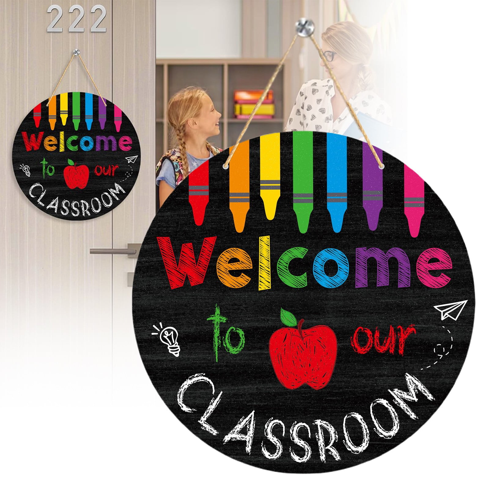 Welcome Sign for Classroom - 7.8" Coloful Welcome to Our Classroom Door ...