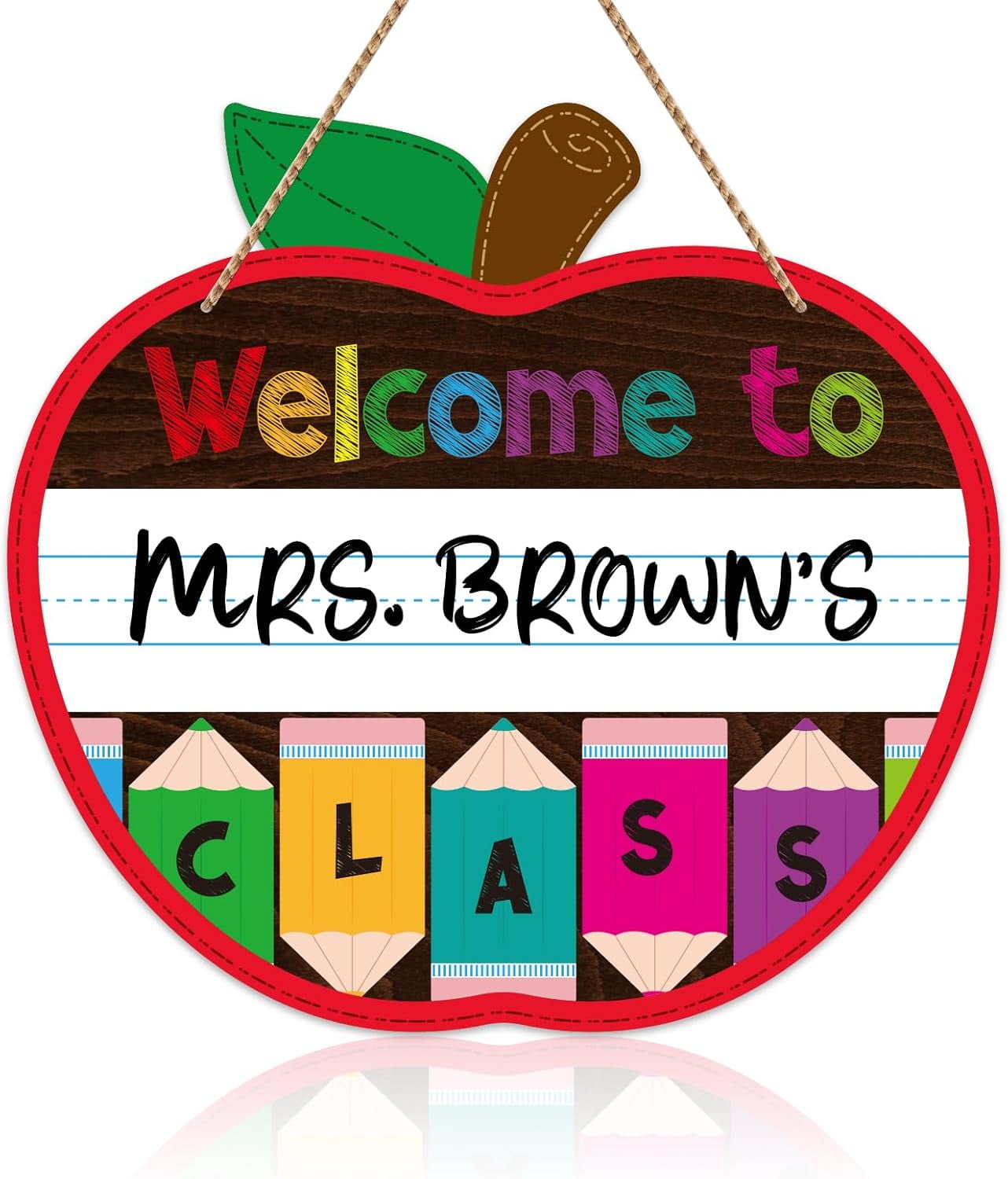 Welcome Sign for Classroom Door Decorations 11.3"x12" Personalized ...