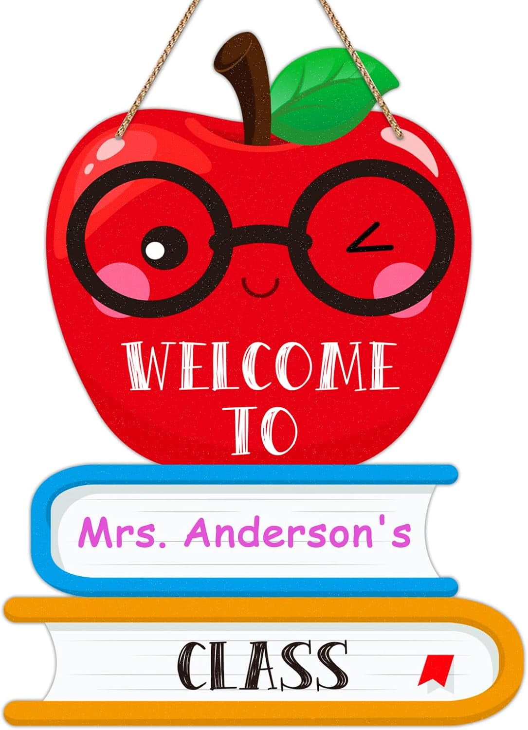 Welcome Sign for Classroom Door Decorations 11.5" Personalized Teacher ...