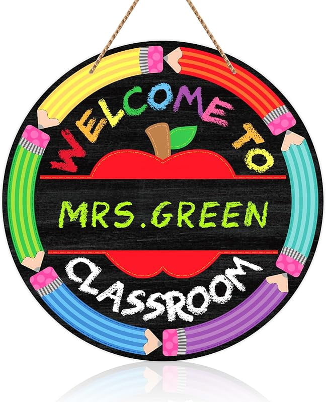 Welcome Sign for Classroom Door Decorations Personalized Teacher Door ...
