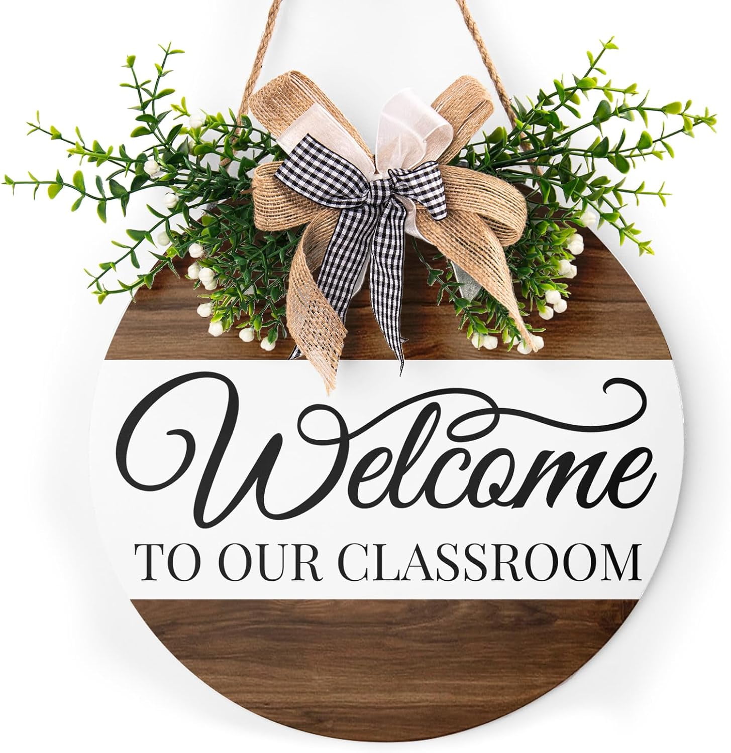 Welcome Sign for Classroom Door Sign Farmhouse Classroom Decor Wooden ...