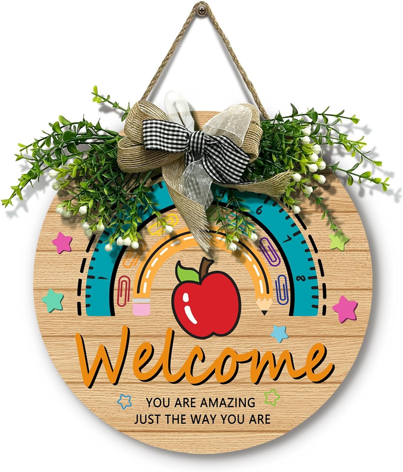Welcome Sign for Classroom Door Wooden Teacher Classroom Door Signs ...