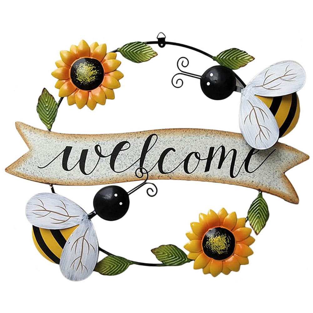 3D Welcome Sign with Bee and Flower Design Eye catching for Home Decor ...