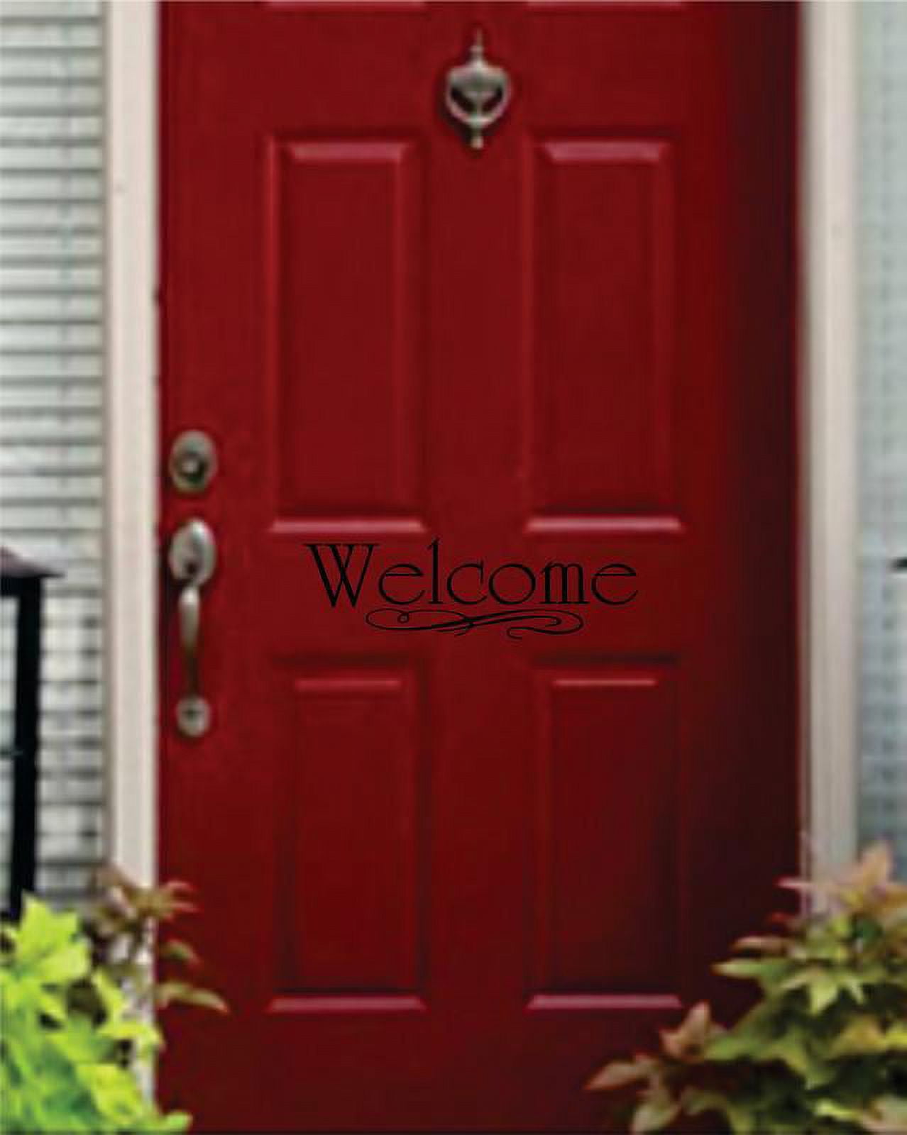 Welcome Sign Door Decor Art Text Letters Quote Custom Wall Decal Vinyl ...