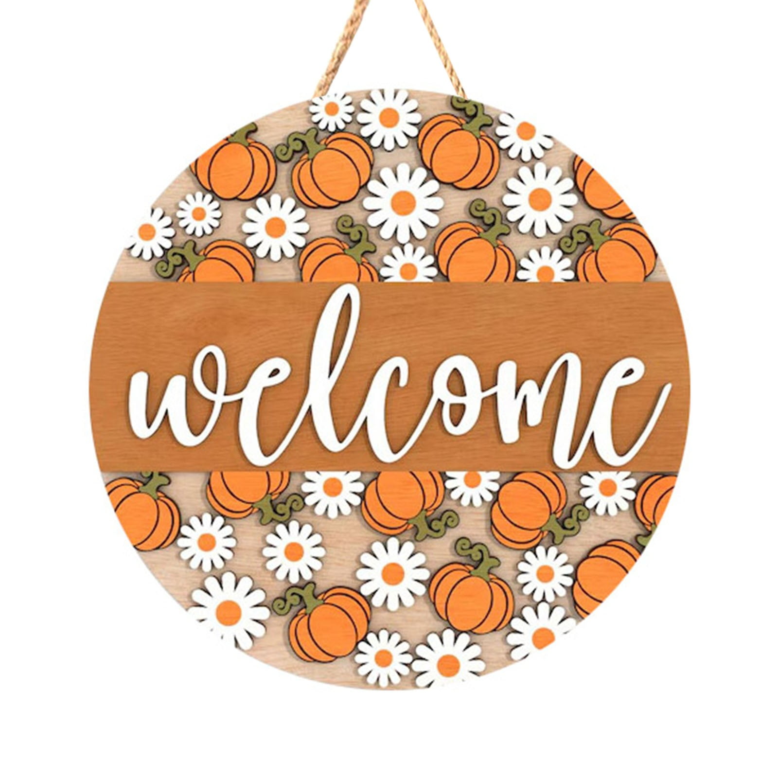 Welcome Sign Door Hanger Fall Decorations for Door Light up Rose in ...