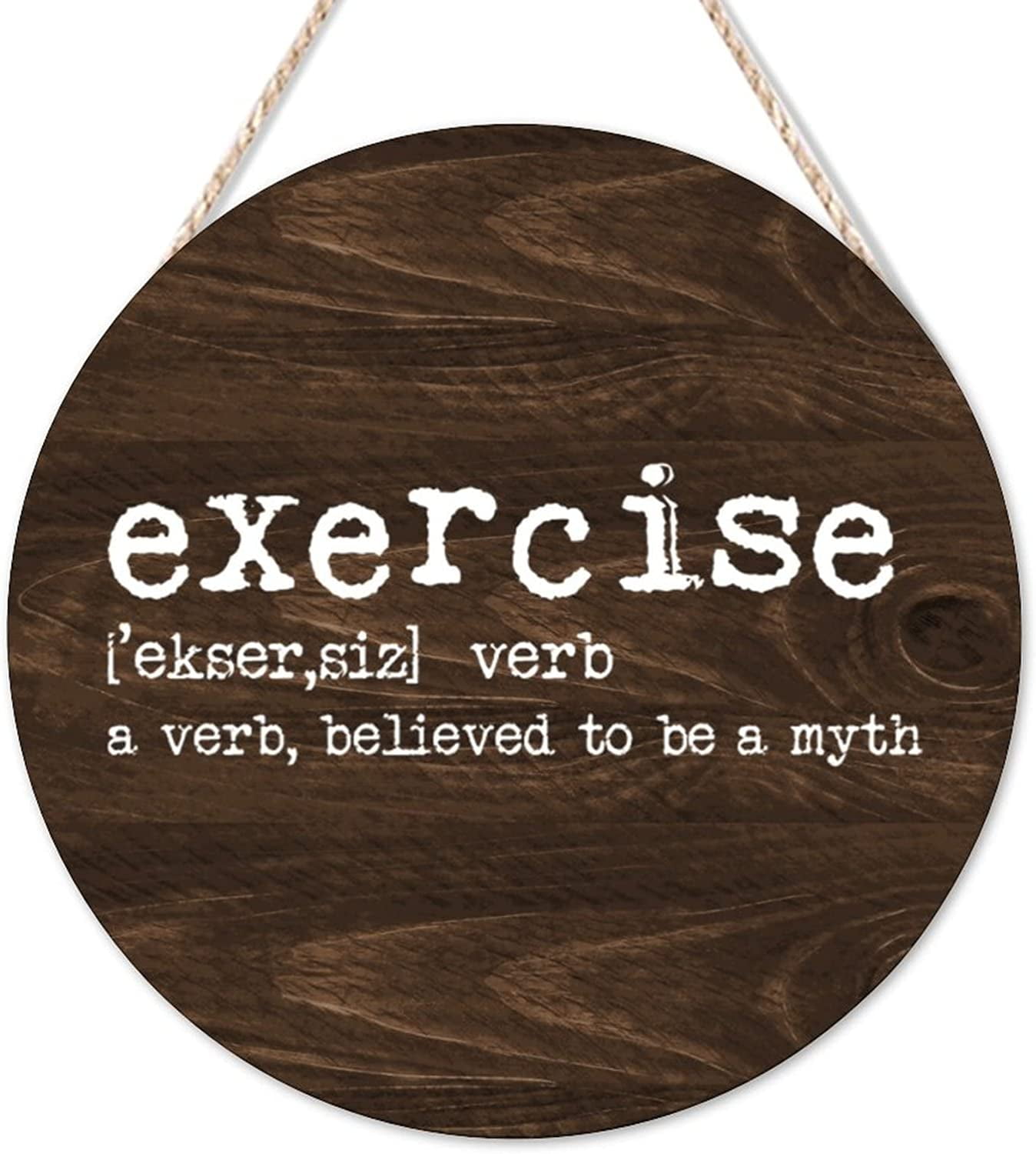 Welcome Sign Exercise Definition Round Wood Signs Word Description Wood ...
