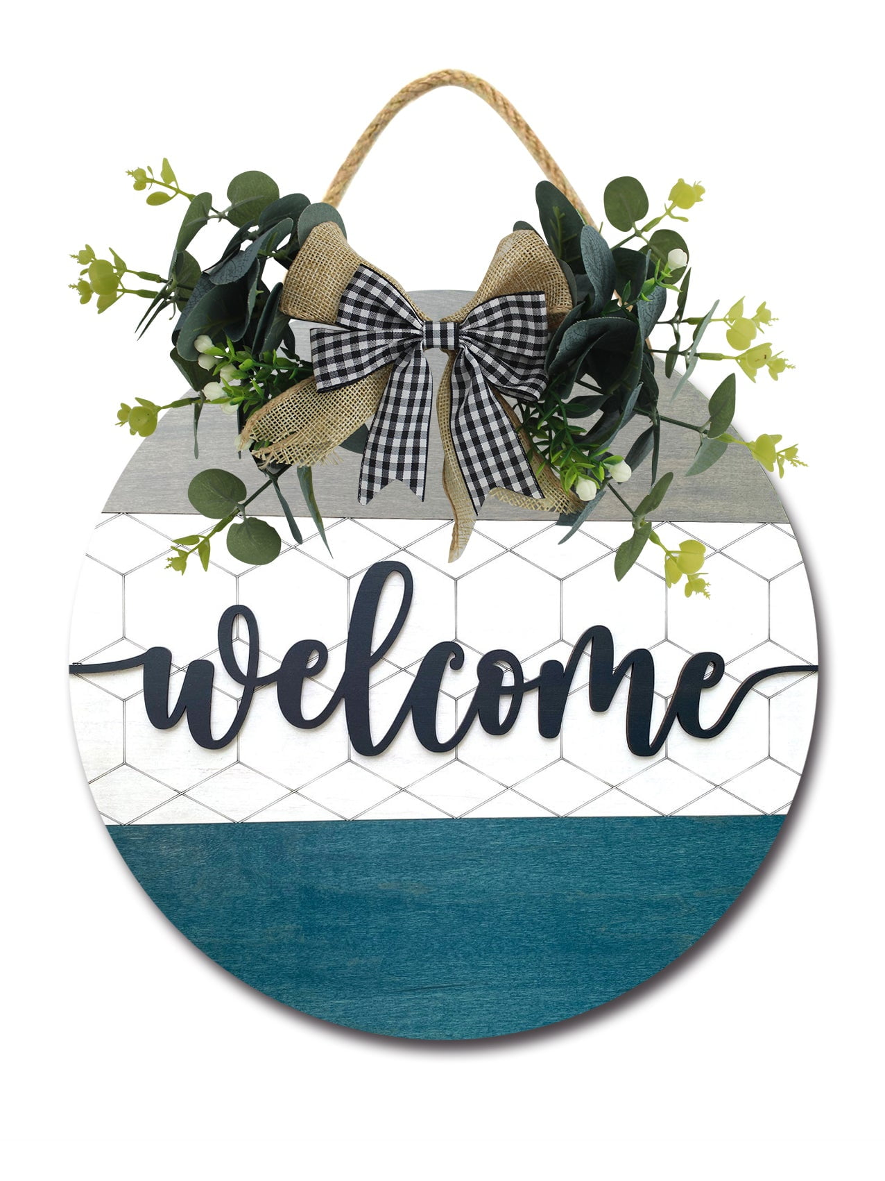 Welcome Sign Farmhouse Wood Sign Front Porch Decor Rustic Wooden Sign ...