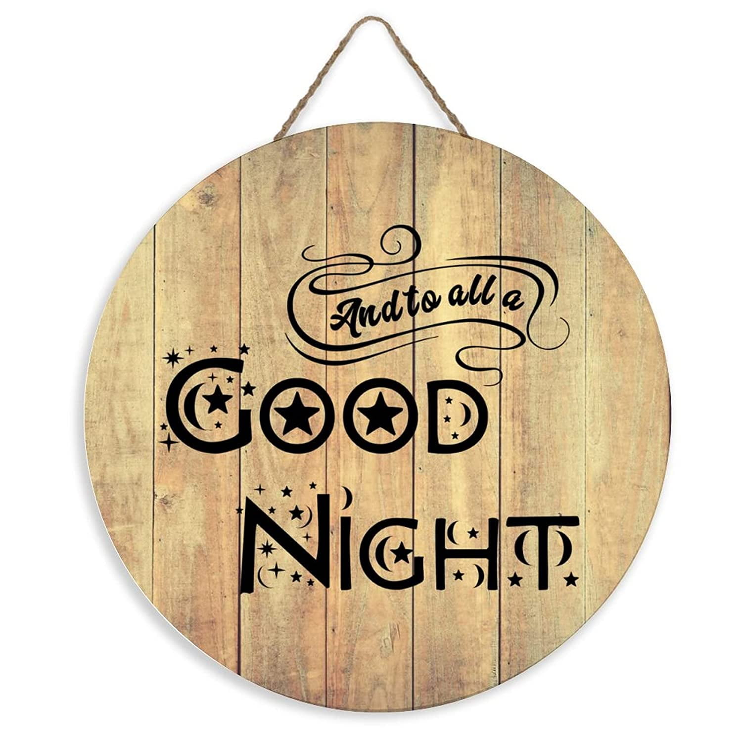 Welcome Sign for Front Door, And to All A Good Night Wood Sign, Rustic ...