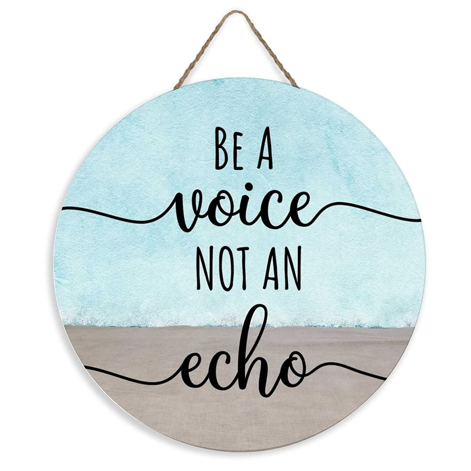 Welcome Sign for Front Door, Be A Voice Not An Echo Wood Sign, Rustic ...