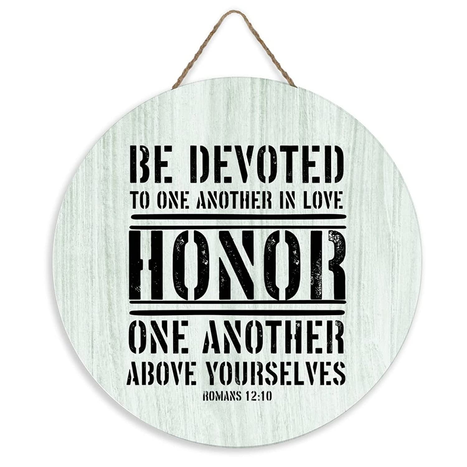 Welcome Sign for Front Door Be Devoted to One Another in Love Honor One ...