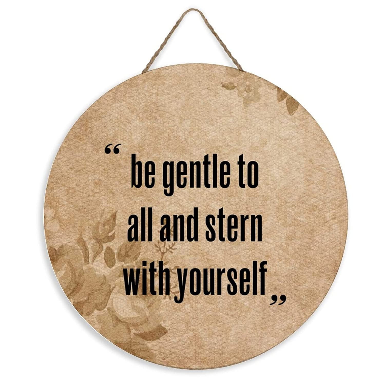 Welcome Sign for Front Door Be Gentle to All And Stern with Yourself ...
