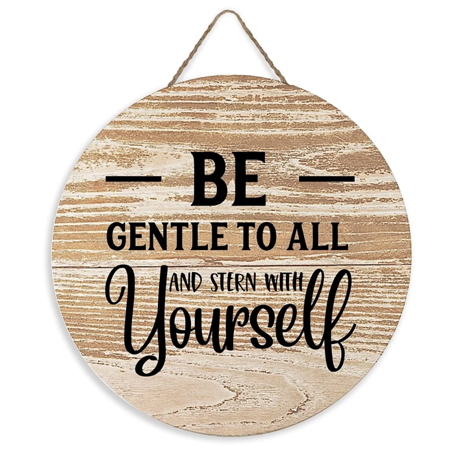 Welcome Sign for Front Door, Be Gentle to All And Stern with Yourself ...