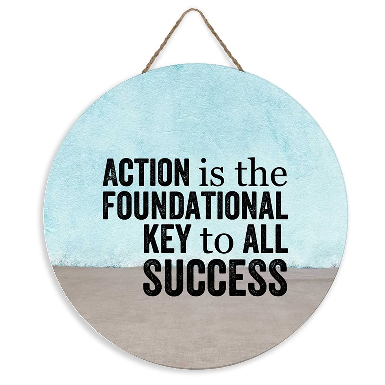 Welcome Sign Front Door Decoration, Action Is The Foundational Key to ...