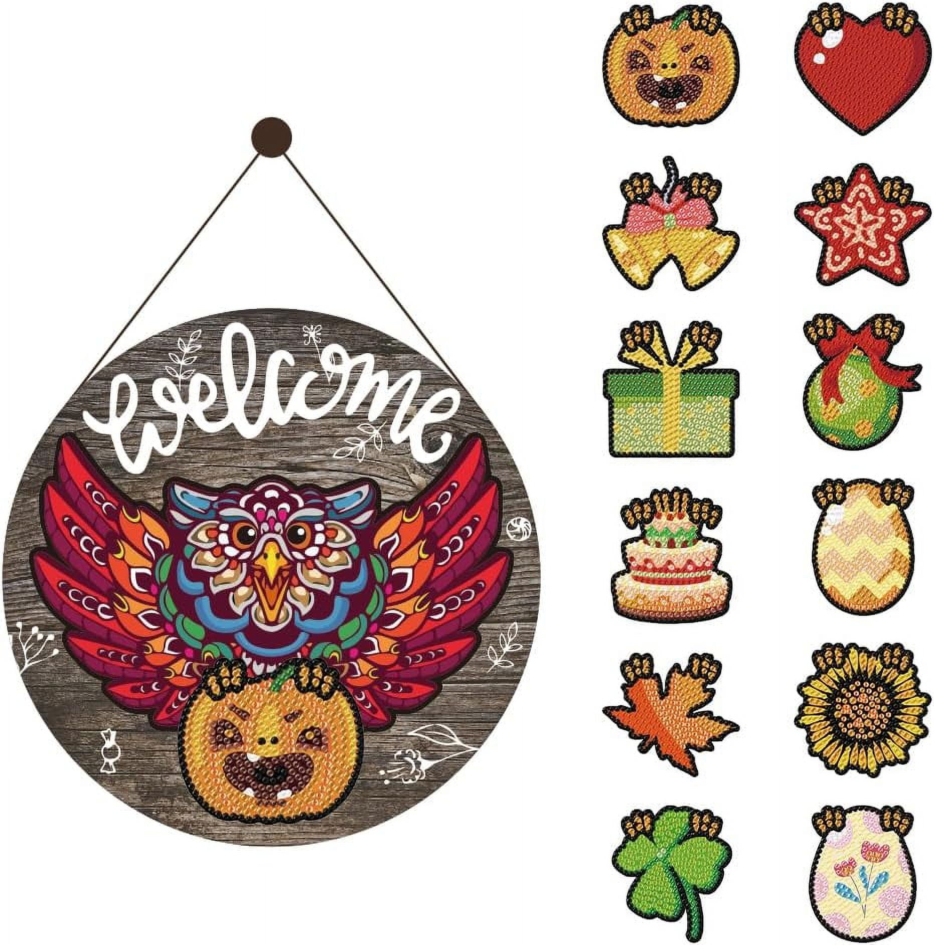 Welcome Sign for Front Door Diamonds Painting Kits Wall Decor Seasonal ...