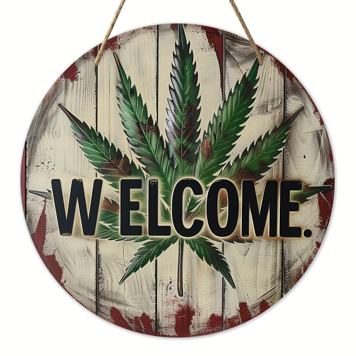 Welcome Sign for Front Door, Farmhouse Decor - 7.9-inch Round ...