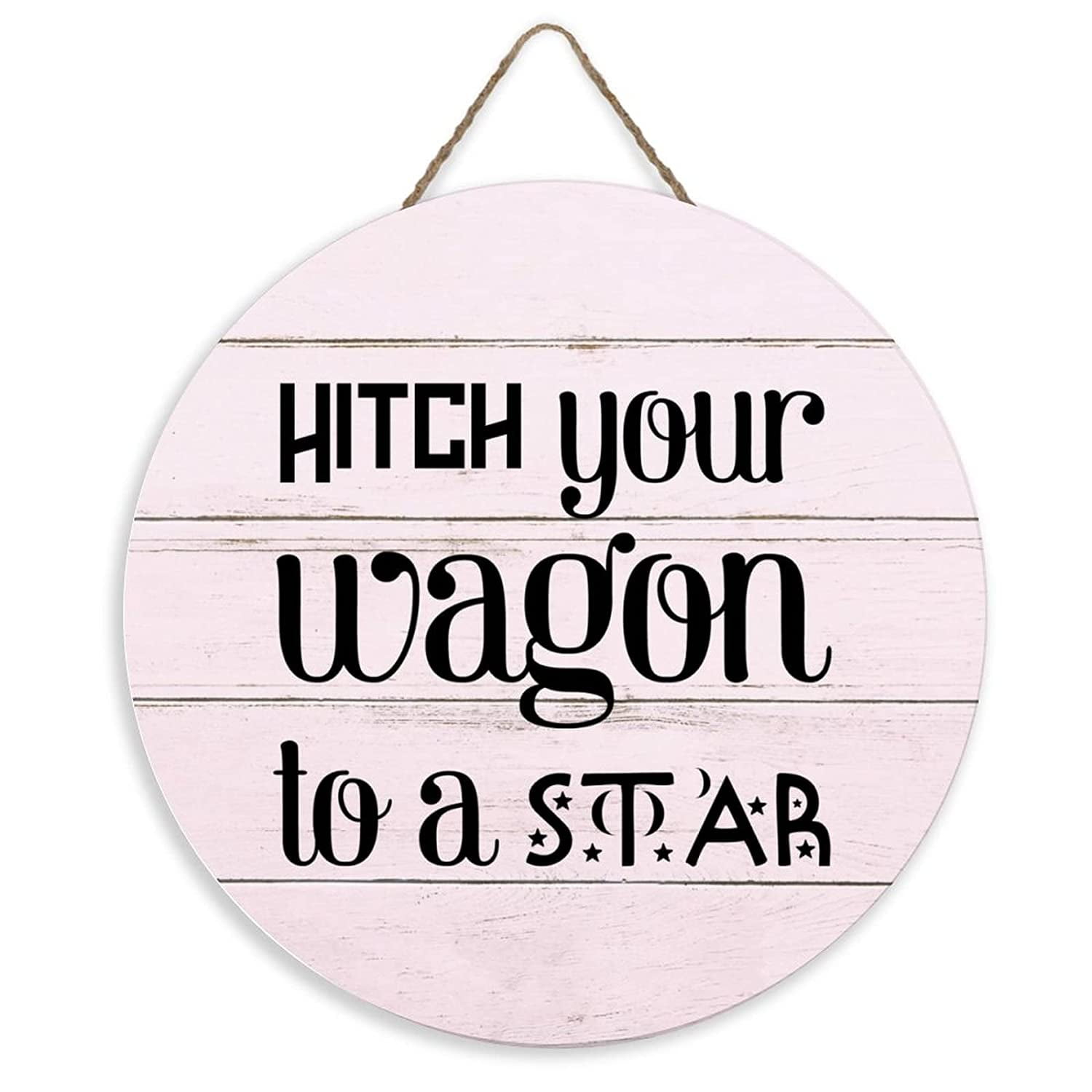 Welcome Sign for Front Door Hitch Your Wagon to A Star. Porch Decor ...