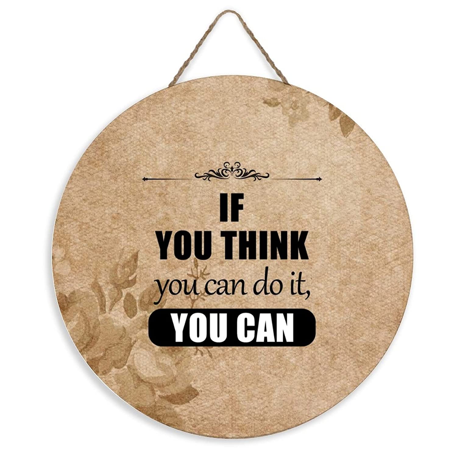 Welcome Sign for Front Door, If You Think You Can Do It, You Can Wood ...
