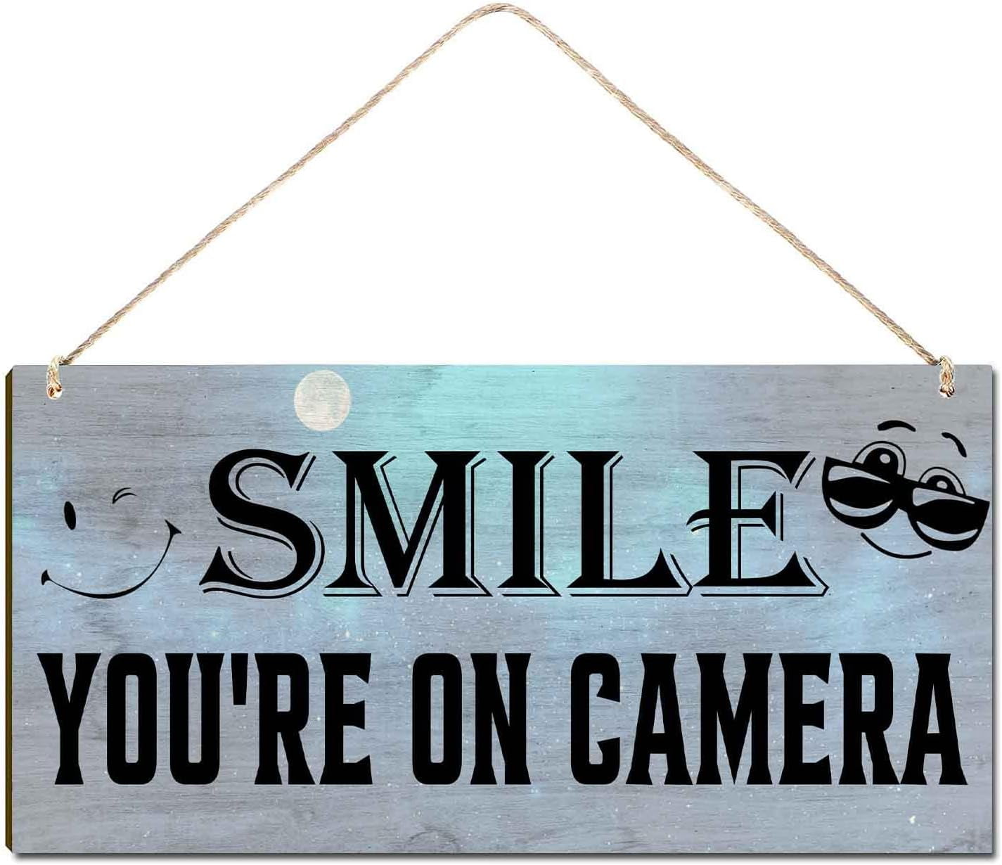 Welcome Sign for Front Door Outside Funny Porch Signs Outdoor Smile You ...