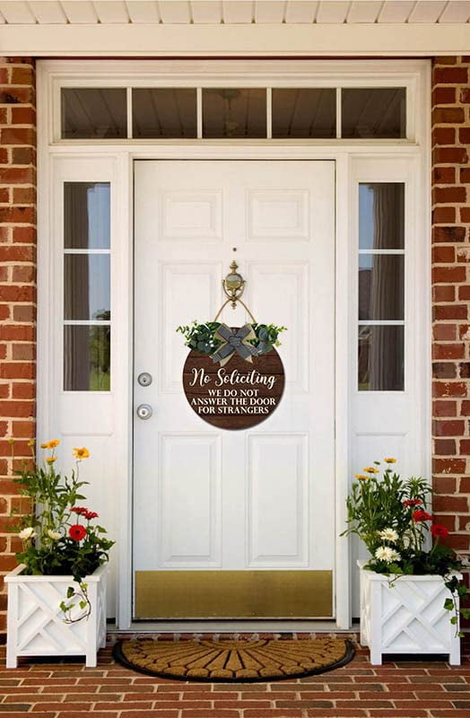 Welcome Sign for Front Door Outside Funny Wooden Door Sign For Front ...