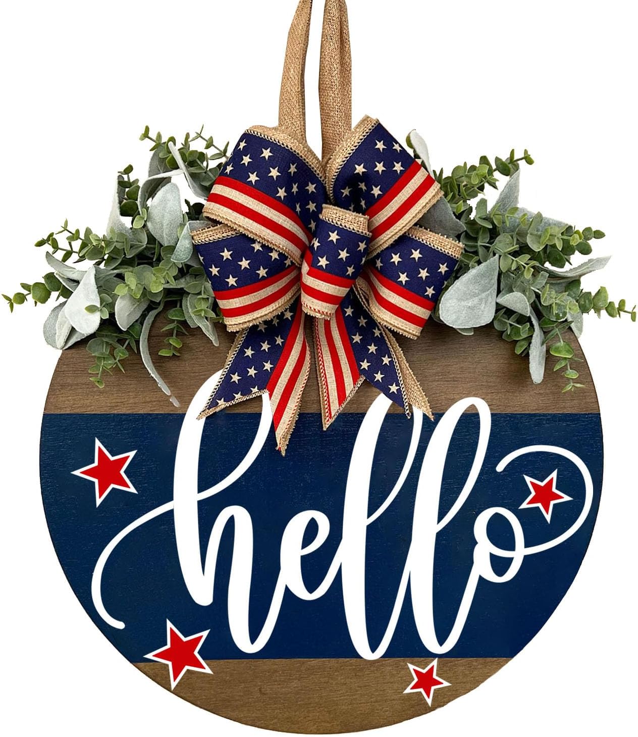 Welcome Sign for Front Door Porch Decor, 4th of July Memorial Day ...