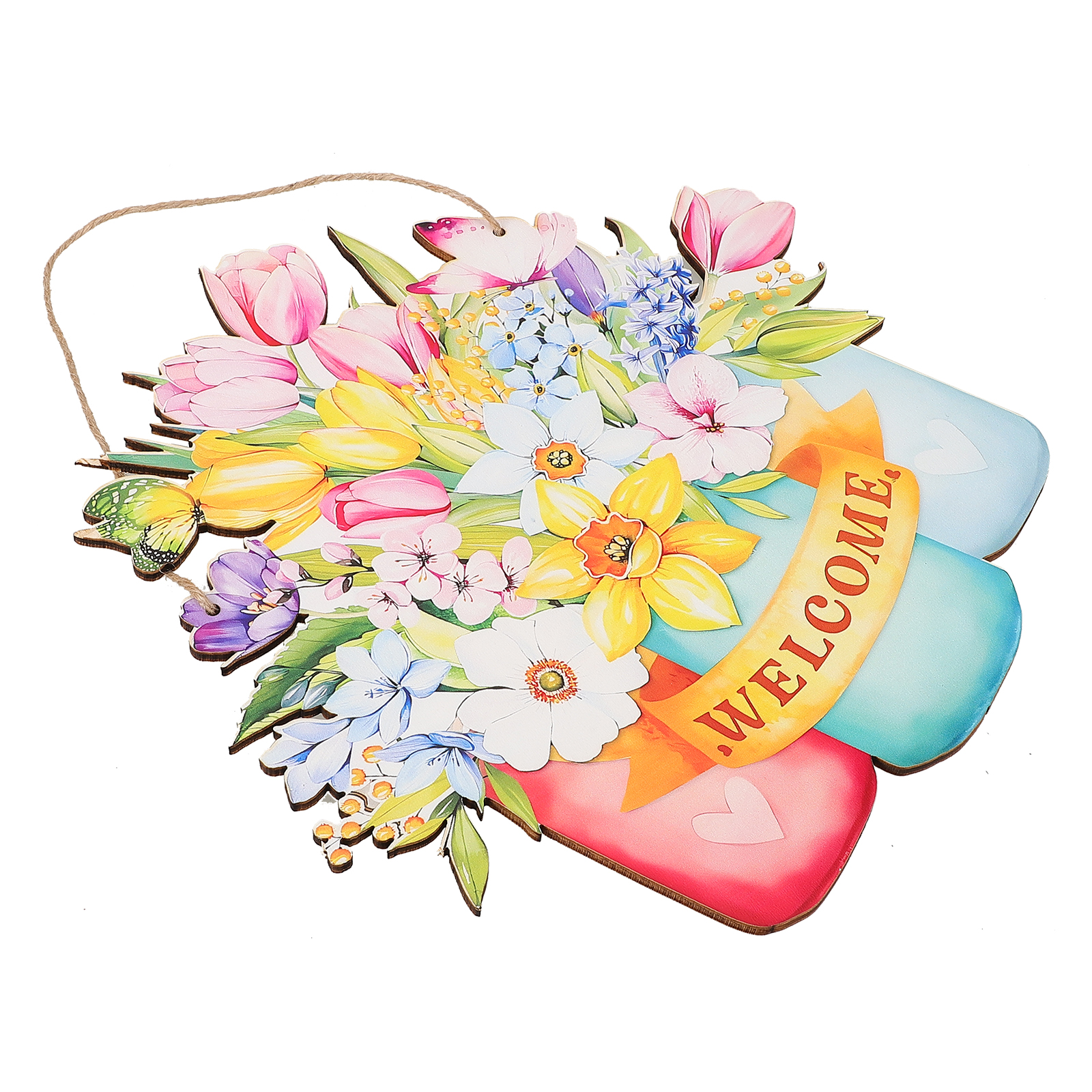 Welcome Sign Front Door Sign Farmhouse Door Hanging Sign Farmhouse ...