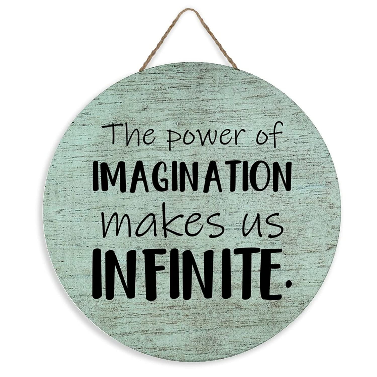 Welcome Sign for Front Door, The Power of Imagination Makes Us Infinite ...