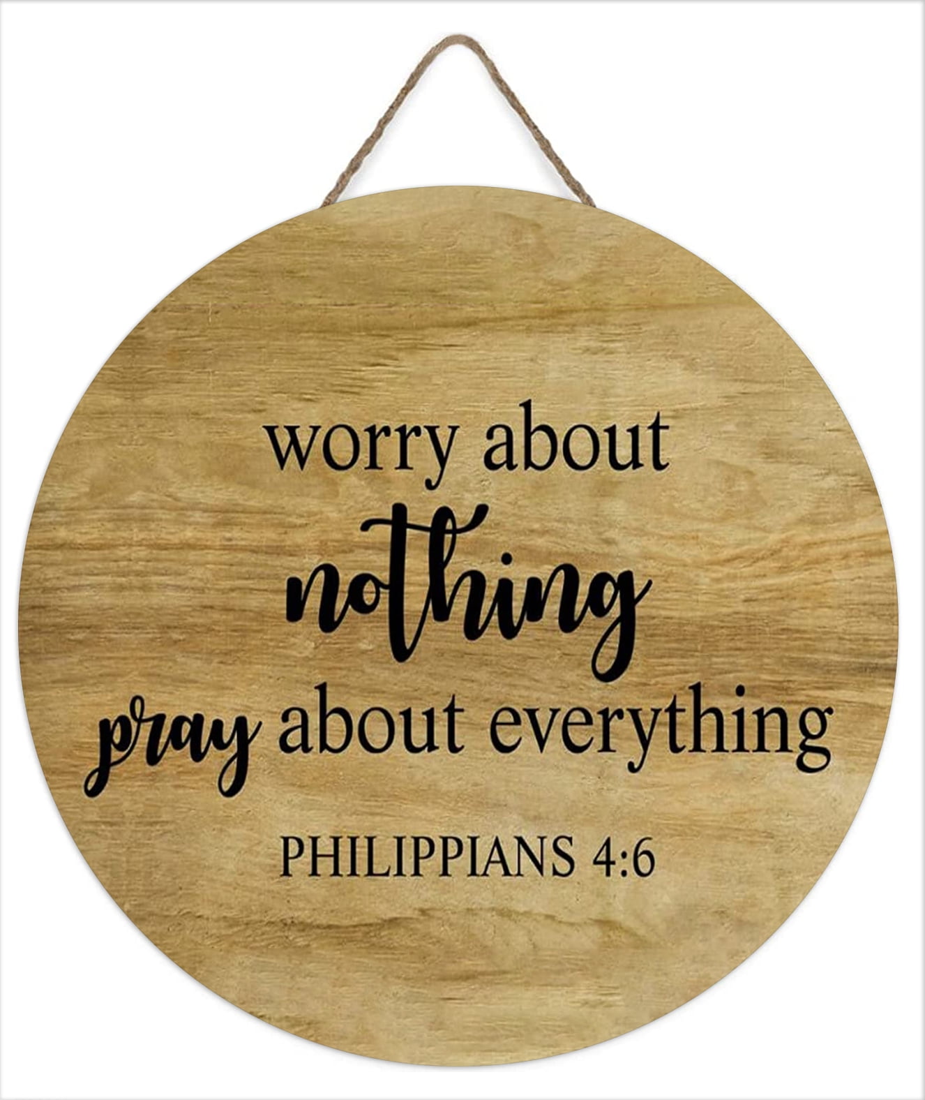 Welcome Sign for Front Door Worry About Nothing Pray About Everything ...