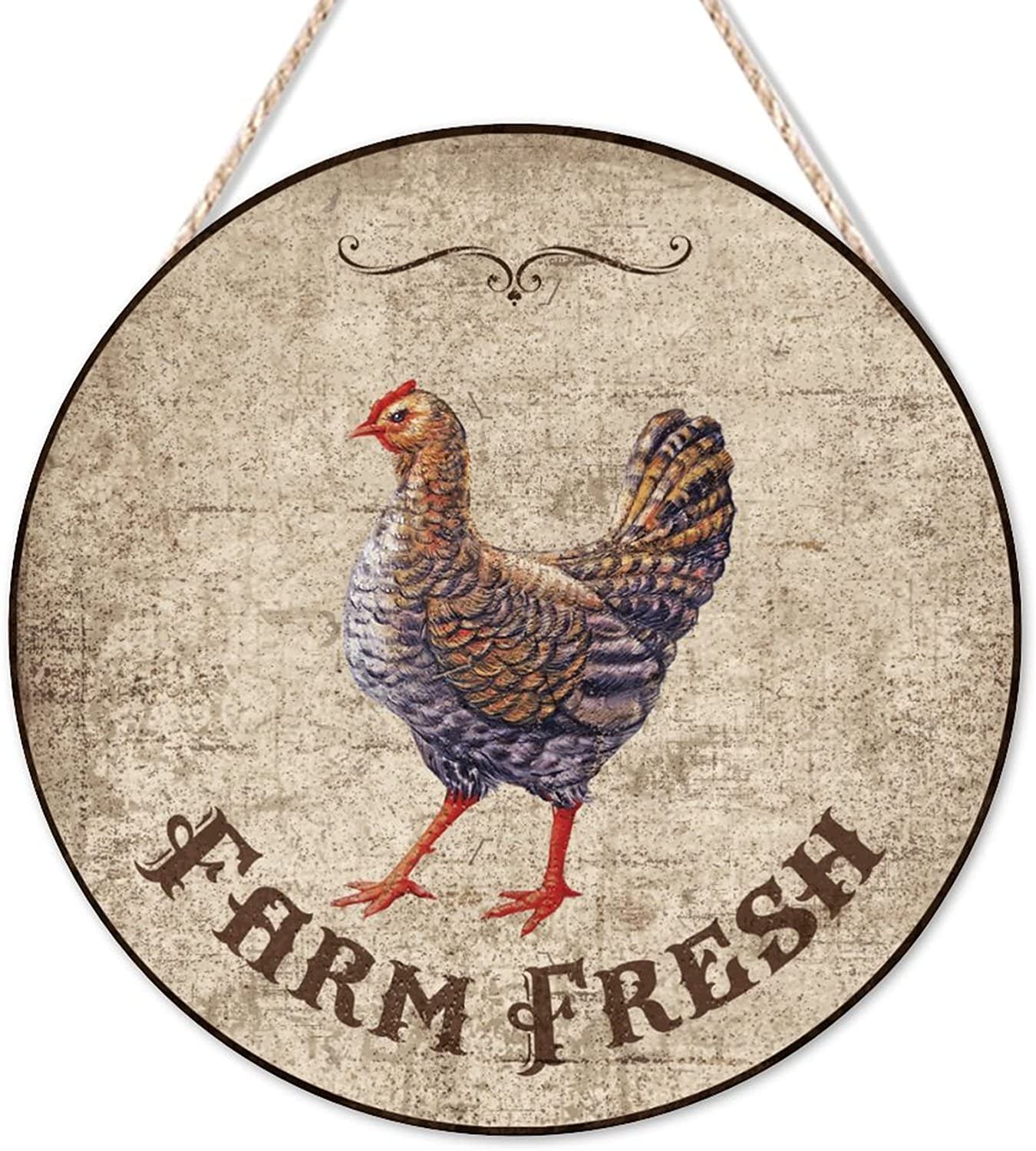 Welcome Sign Good Morning America Round Wooden Sign Classic Farm ...