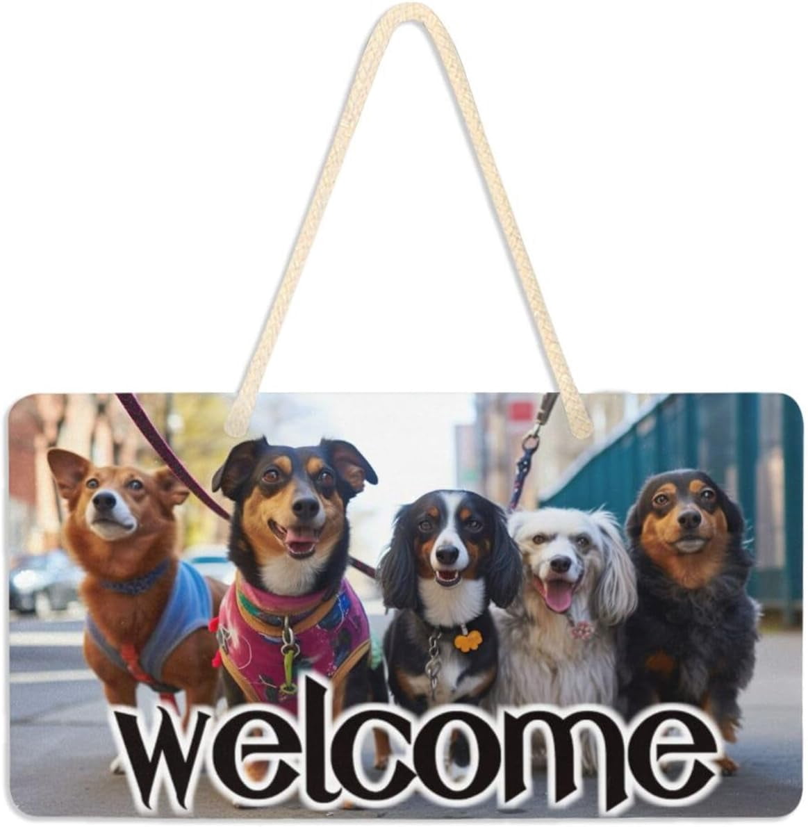 Welcome Sign Hello Front Door Sign,Hanging Welcome Sign for Farmhouse ...