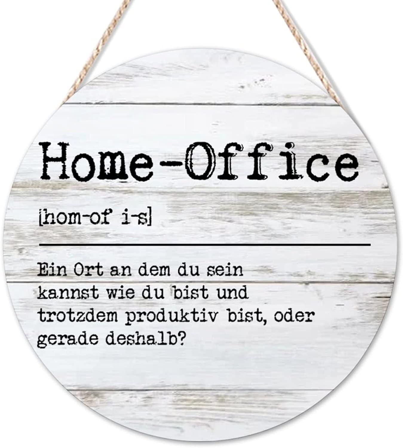 Welcome Sign Home-Office Definition Round Wooden Sign Word Description ...