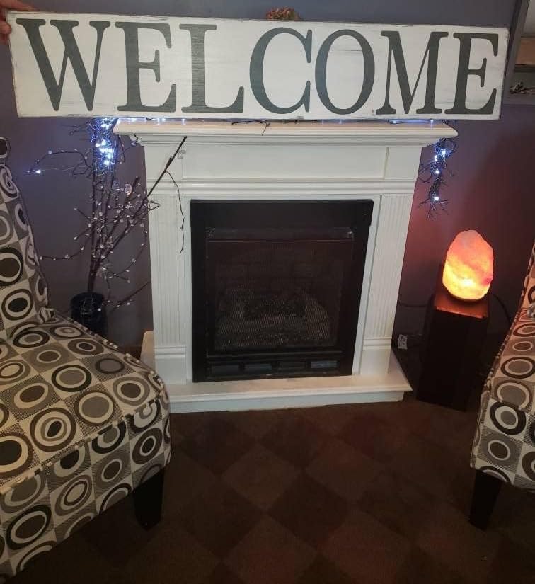 Welcome Sign Horizontal Wall Hanging Entryway Porch Sign Rustic ...