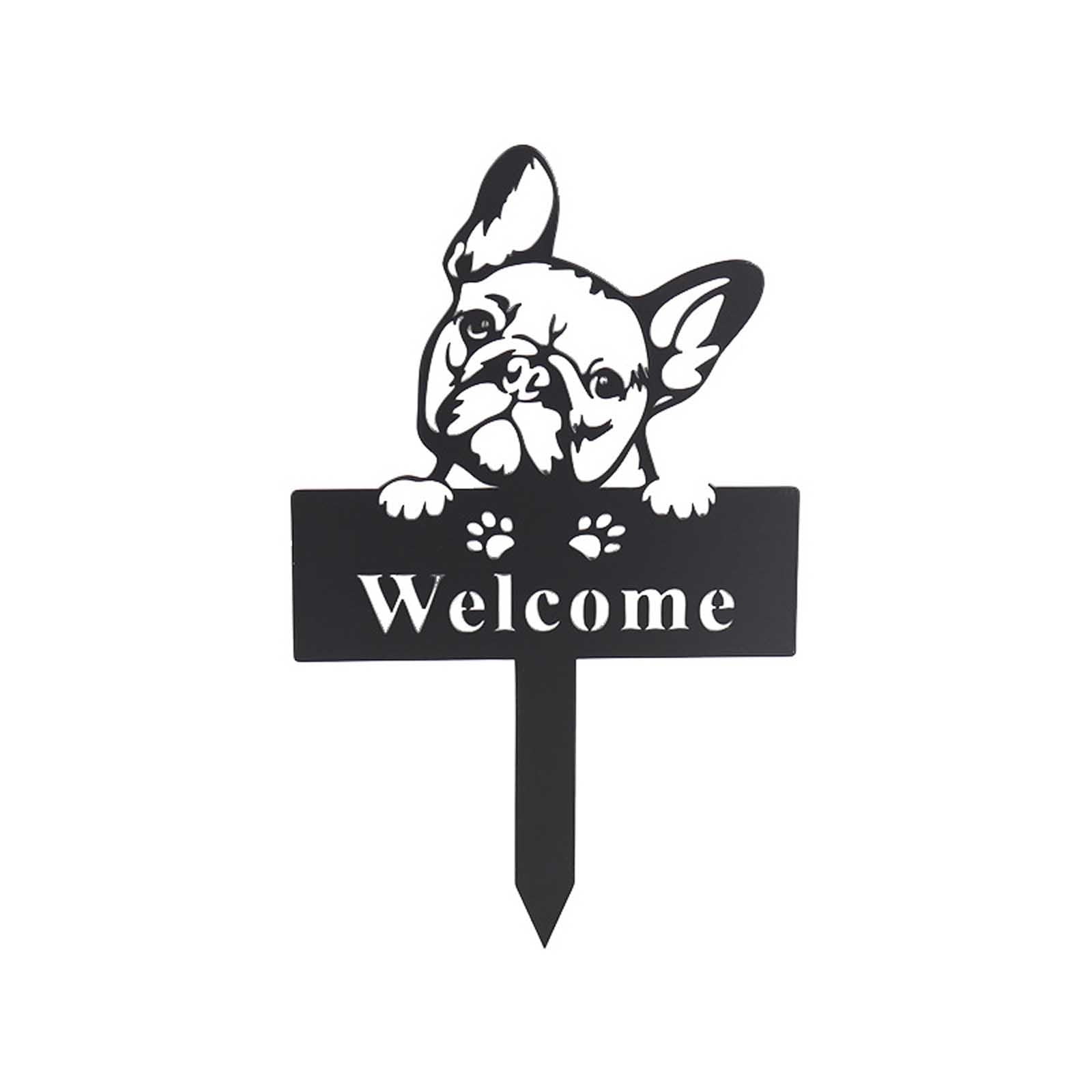 Welcome Sign Iron Iron Silhouette Metal Wall Art Home Garden Outdoor ...