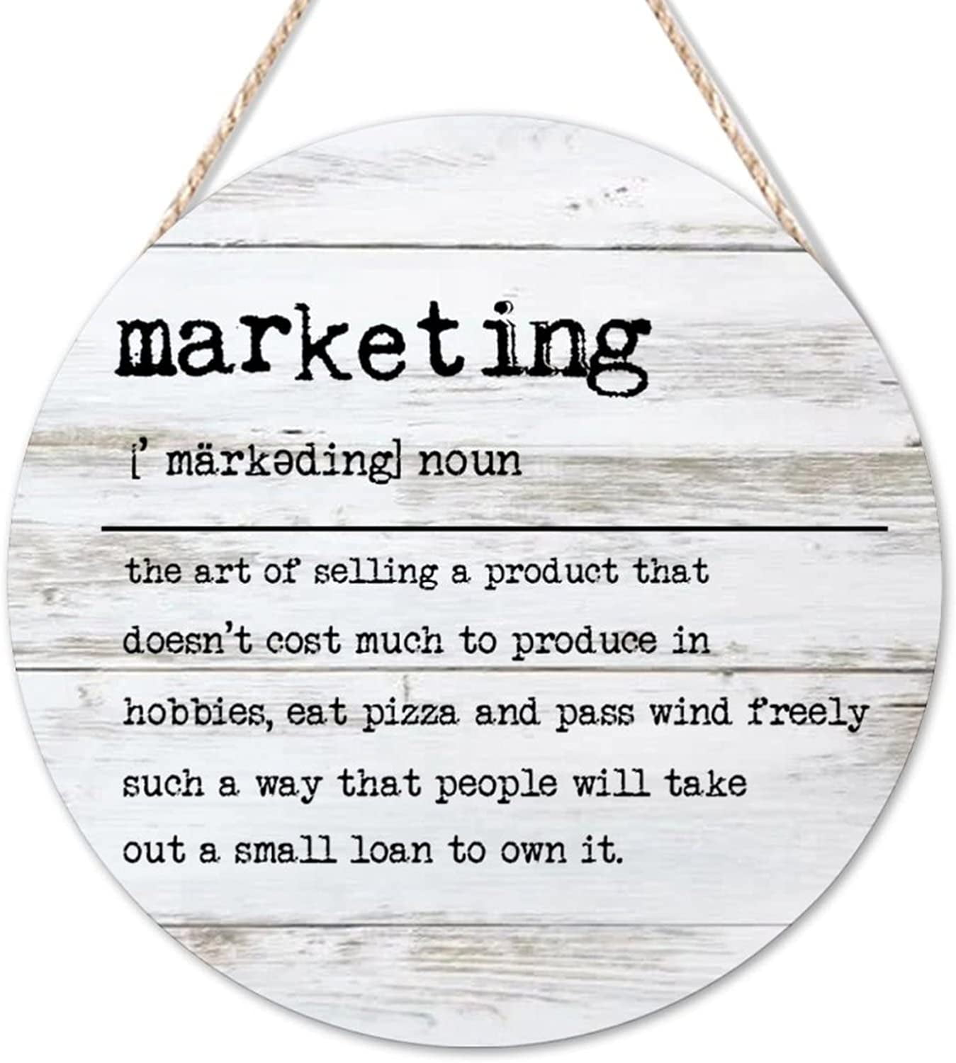Welcome Sign Marketing Definition Round Wooden Sign Word Description ...