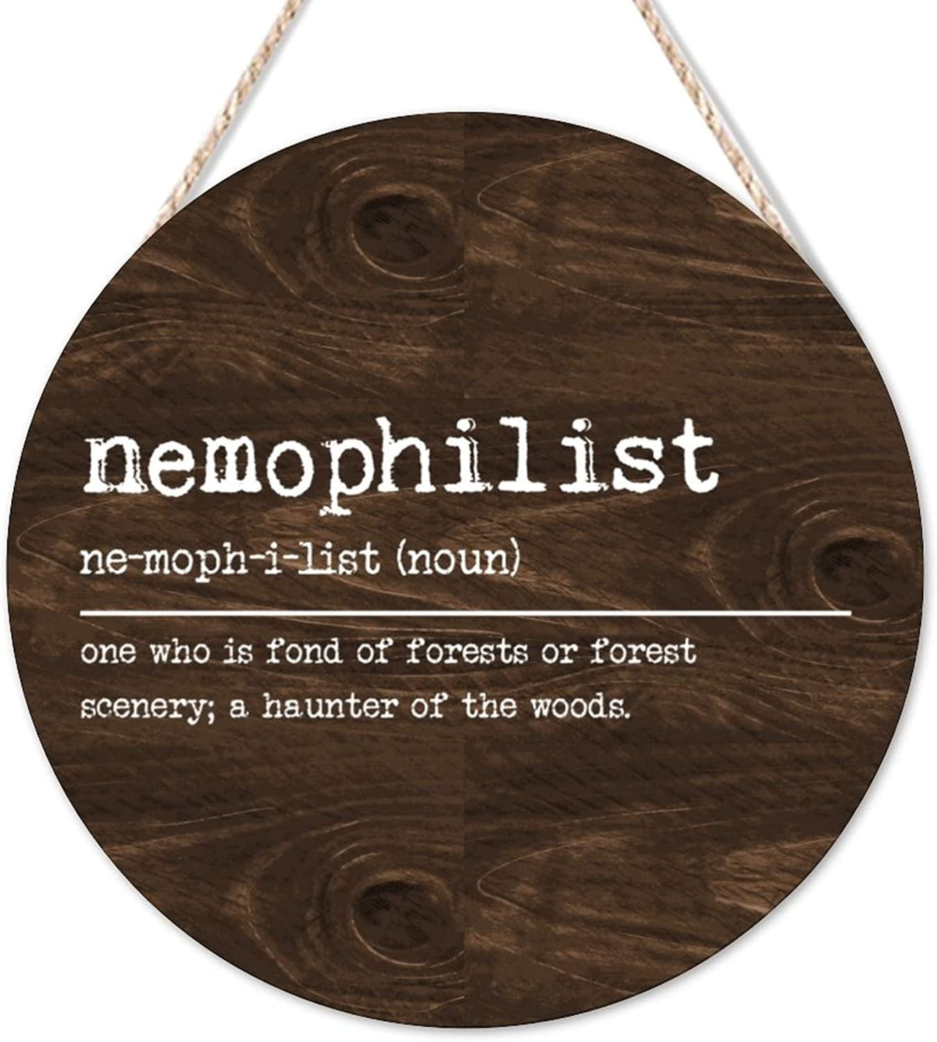 Welcome Sign Nemophilist Definition Round Wooden Signs Farmhouse Word ...