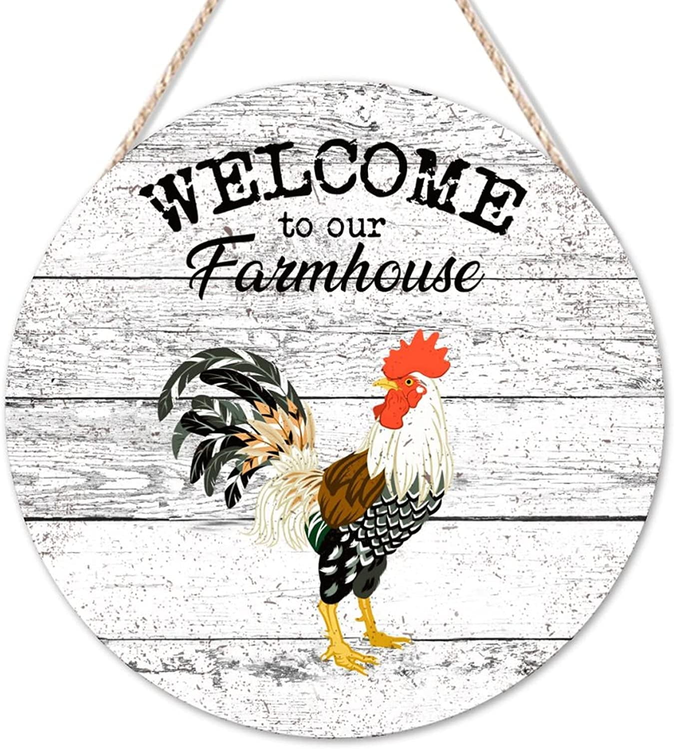 Welcome Sign Welcome to Our Farmhouse Round Wood Signs Farm Sweet Farm ...