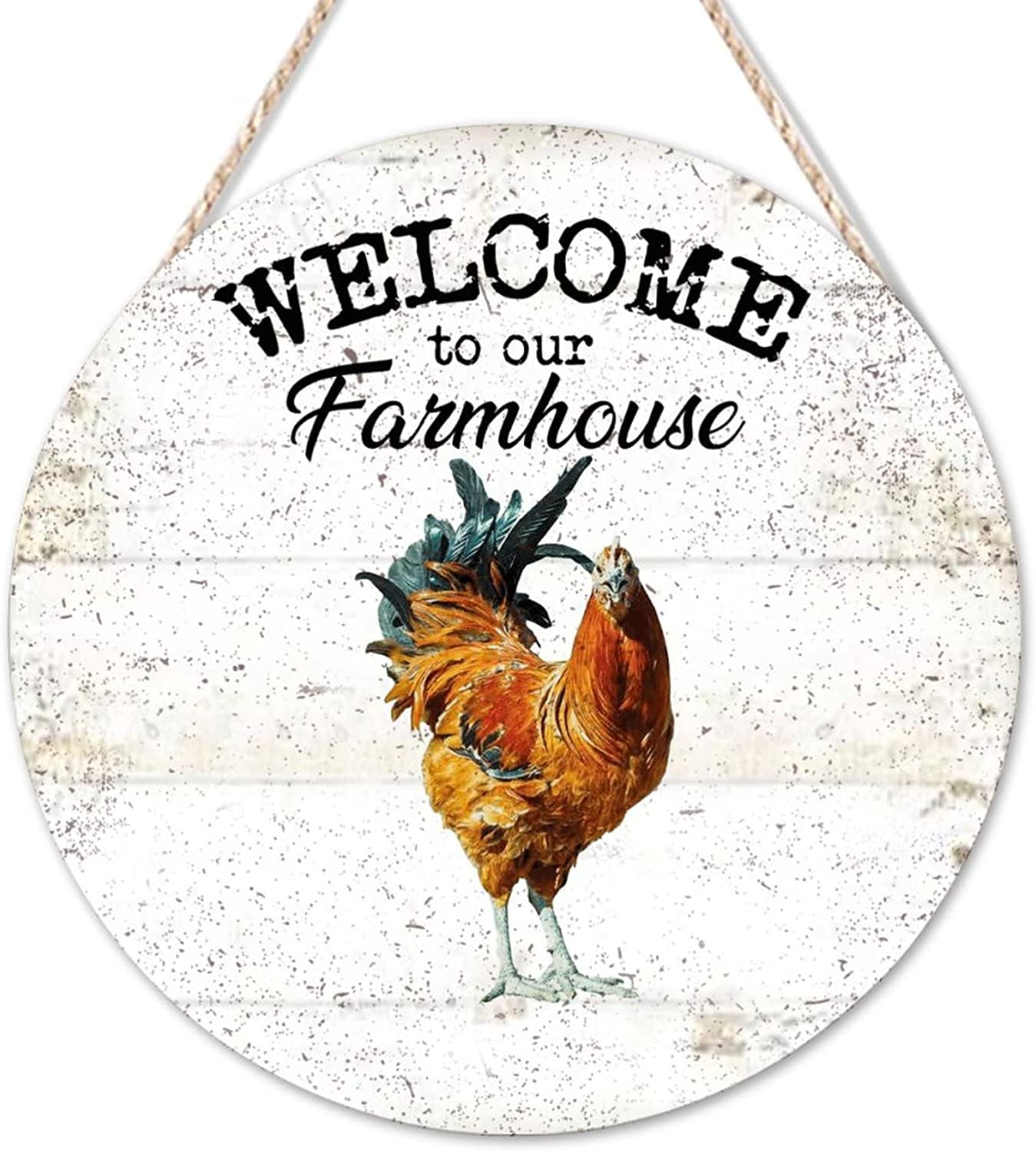 Welcome Sign Welcome to Our Farmhouse Round Wooden Signs Farmhouse Farm ...
