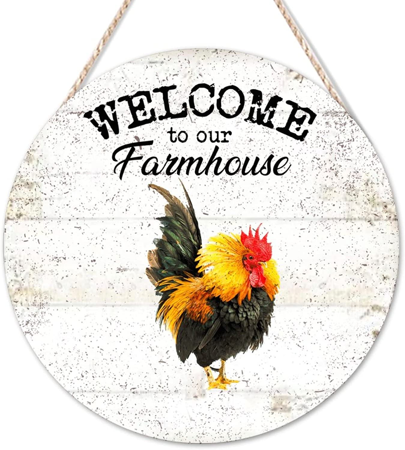 Welcome Sign Welcome to Our Farmhouse Round Wooden Signs Farm Life Wood ...