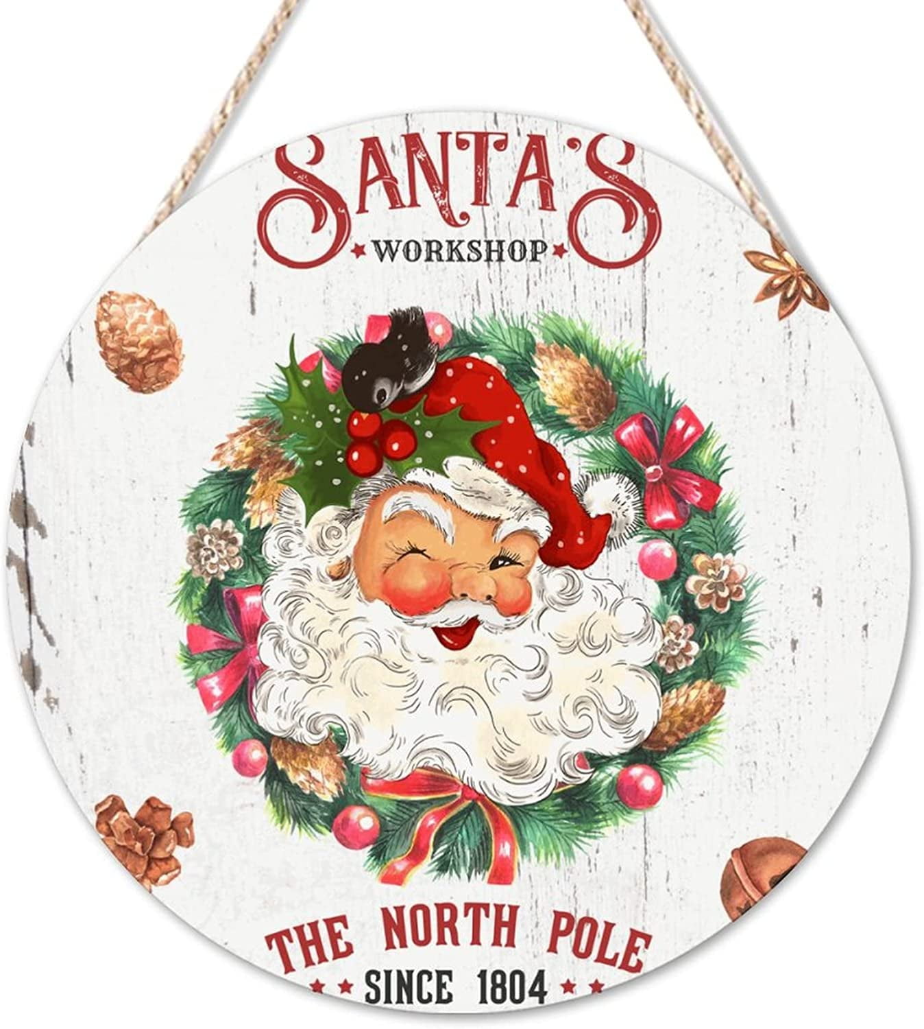 Welcome Sign Santa's Workshop The North Pole Round Signs Classic ...