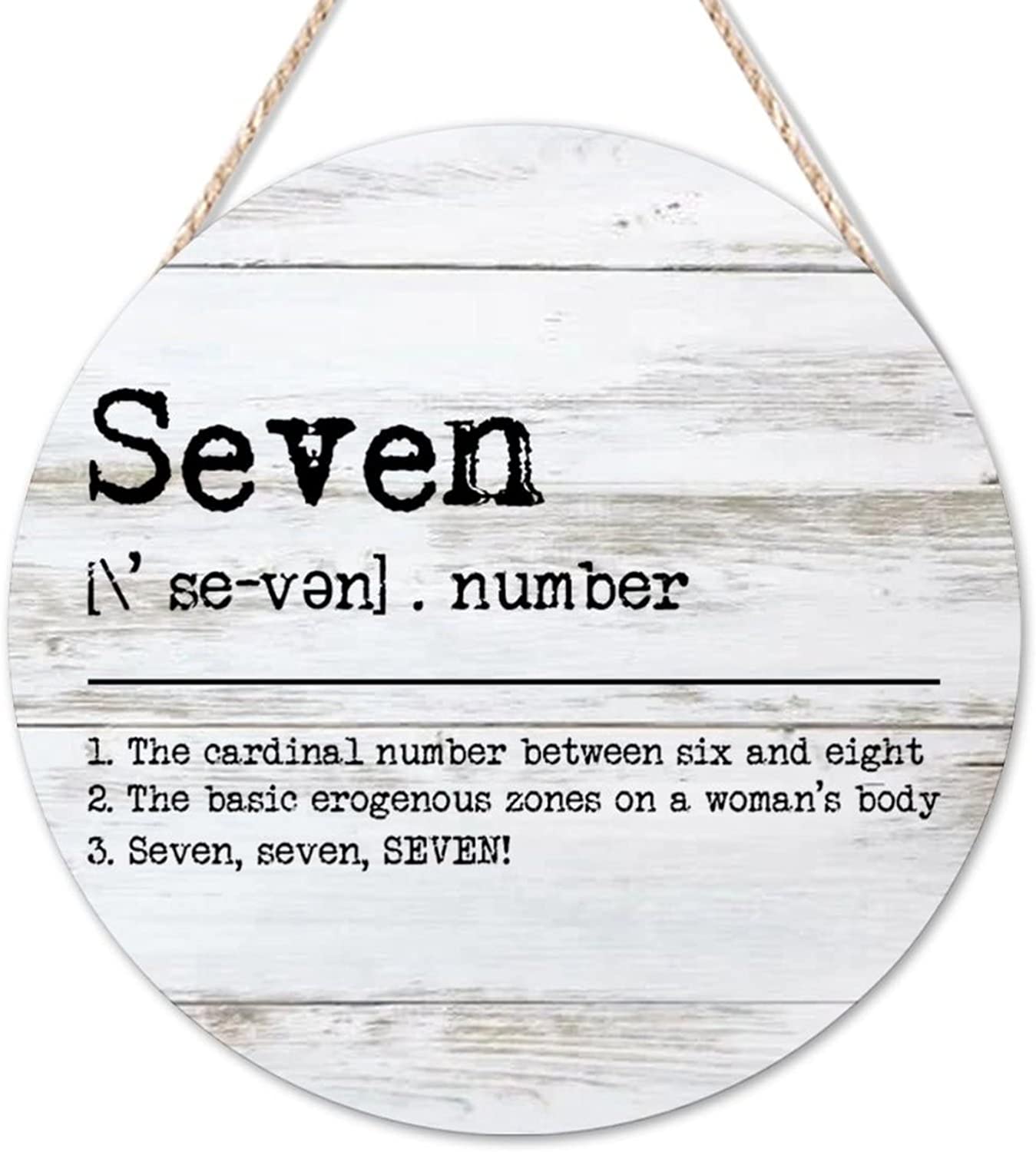 Welcome Sign Seven Definition Round Wooden Signs Word Description Wood ...