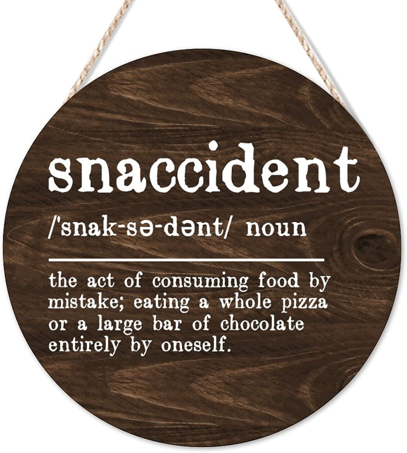 Welcome Sign Snaccident Definition Round Wooden Signs Retro Word ...