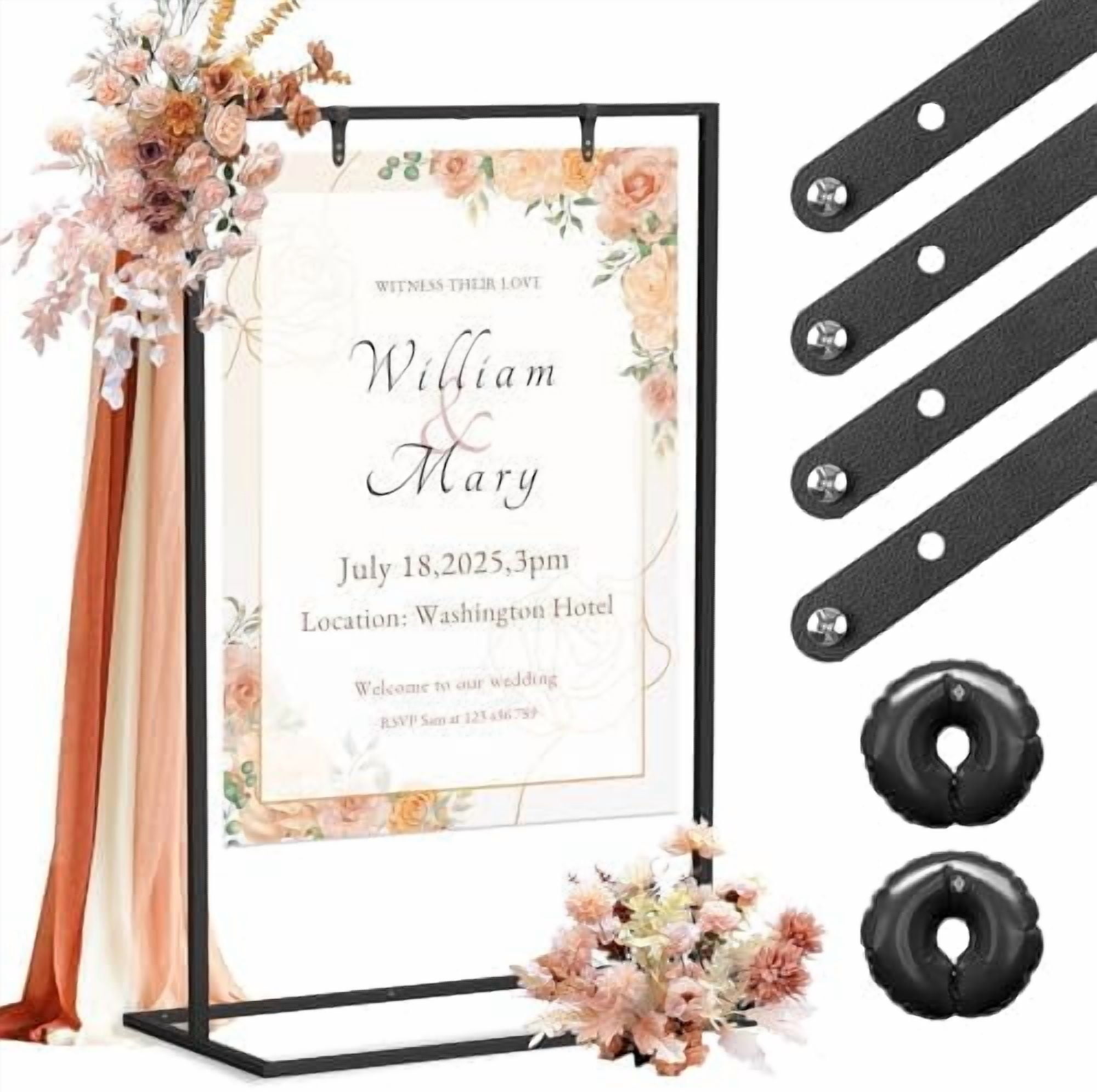 Welcome Sign Stand for Wedding, Height Adjustable Easel Holder with ...