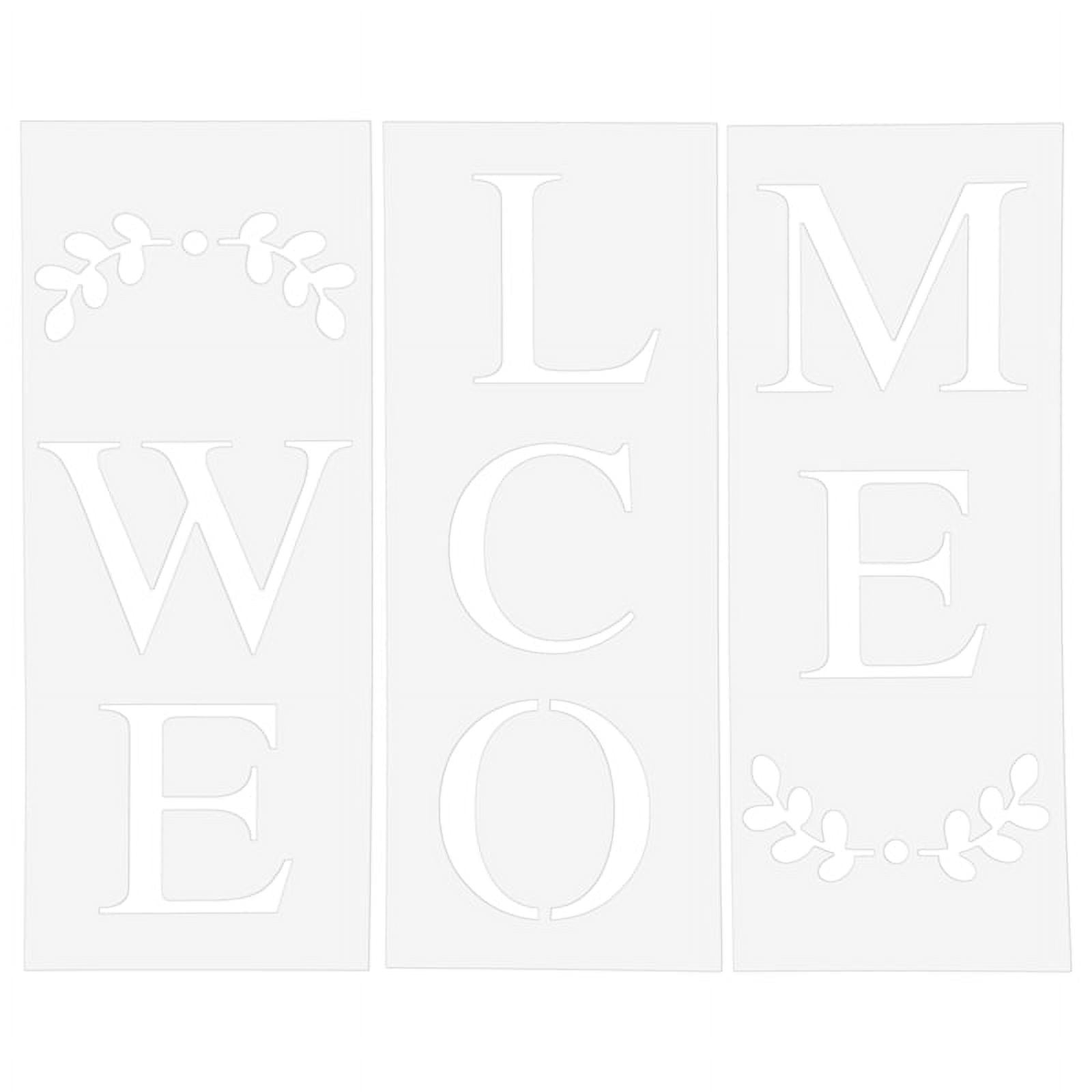 Welcome Sign Stencil, Large Letter Stencils for Painting on Wood ...