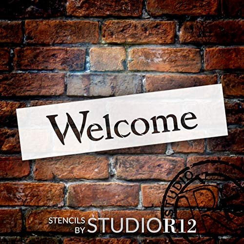 Welcome Sign Stencil by StudioR12 Reusable Mylar Template Use to Paint ...